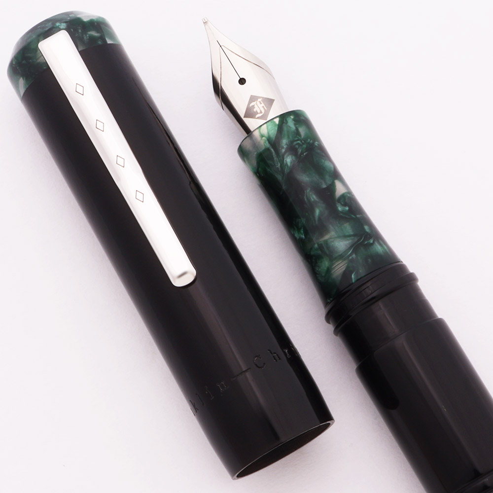 Franklin-Christoph Model 31 Fountain Pen - Black Winter Pine SE, C/C, Nagahara Medium Stub Steel ...